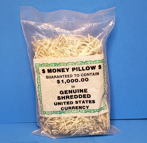 Vintage Money Pillow Bag Of Genuine Shredded United States Currency ...