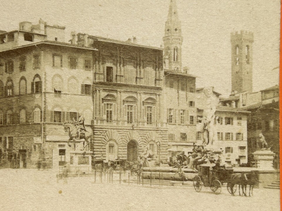 Italy Florence Piazza Della Signoria C1875 Stereo Photo FOTOGRAFIA ...