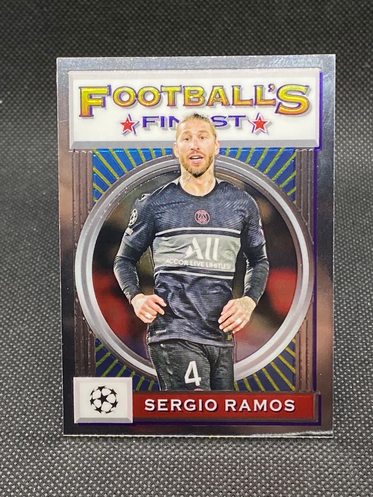2021-22 Topps Finest Flashbacks UEFA Sergio Ramos Paris Saint Germain ...