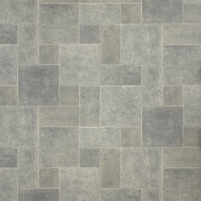 Vinyl Flooring Stone Tiles Grey Random Paving Slab Cushioned Bathroom ...