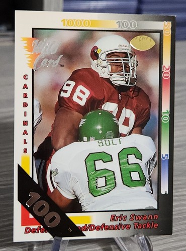 Eric Swann 1992 Wild Card 100 Stripe #38 Arizona Cardinals Short Print ...