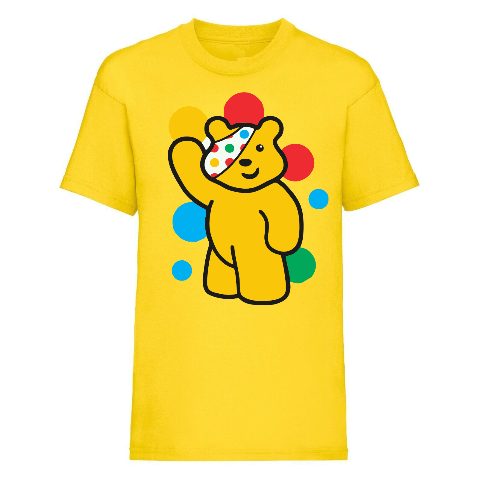 New Kids Men Women Spotty Waving Pudsey Bear T-Shirt Charity Children ...