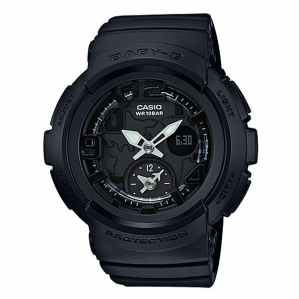 Bga-190bc-1b Black Casio Baby-g Ladies Watches Analog Digital Neon ...
