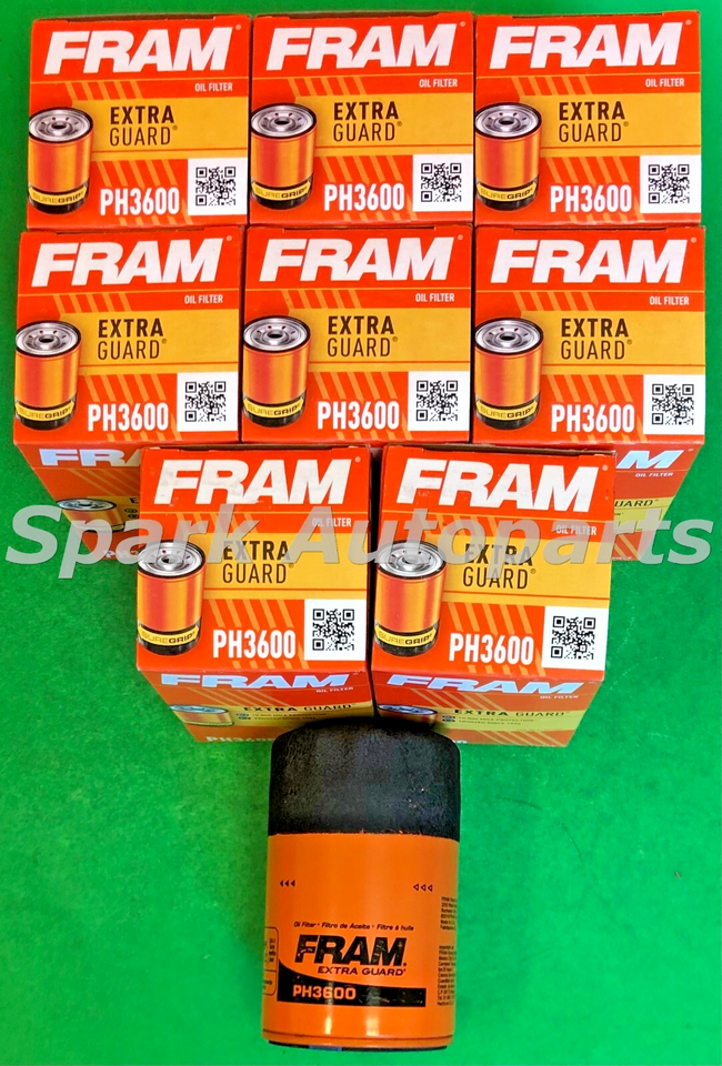 Lot of 8 Engine Oil Filter-Extra Guard FRAM PH3600 For MAZDA, CHRYSLER ...