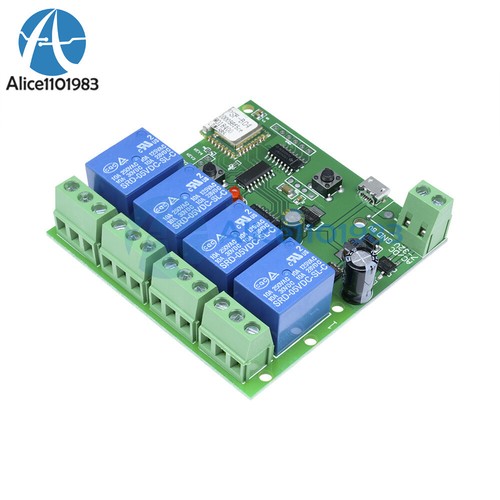 DC 7-32V 2/4 Channel Smart Switch WiFi Wireless Relay Module Remote ...