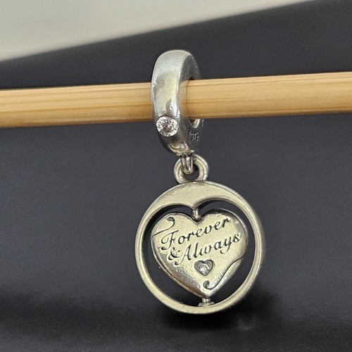 PANDORA Spinning Forever & Always Soulmate Silver Dangle Charm 799266 ...
