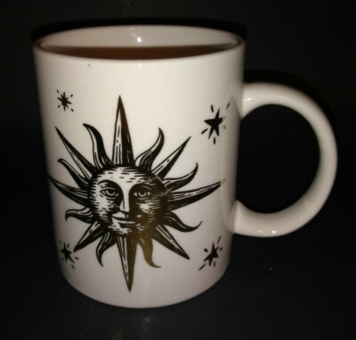 Studio Nova! Golden Sunshine! GOTHIC DESIGN! SUN MUG Cup 3.75" TALL 3 ...