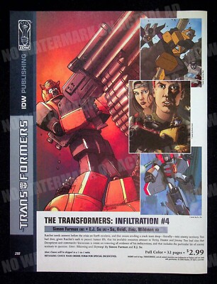 Transformers Infiltration IDW Comics 2006 Trade Print Magazine Ad ...
