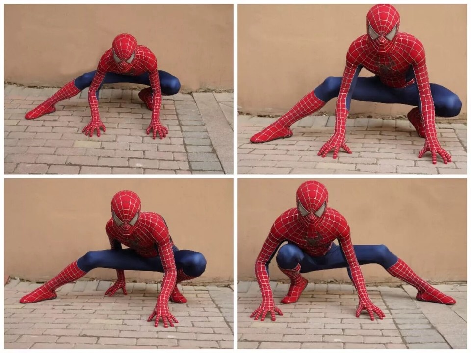 Original Toby Spiderman Costume High Quality Stereo Coating Line Suit ...