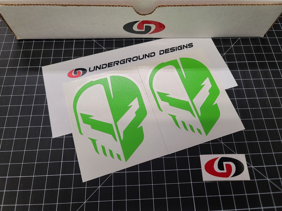 C8 Corvette Skull Decals (2) Jake Skull Racing Stickers 6.2 LTX ...