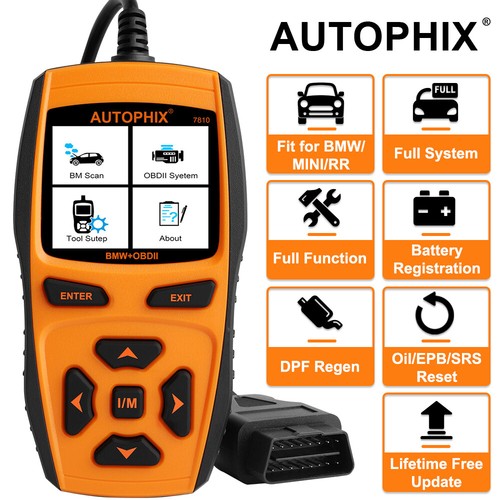 Autophix 7810 For BMW Car All System OBD2 Scanner Diagnostic Tool ABS ...