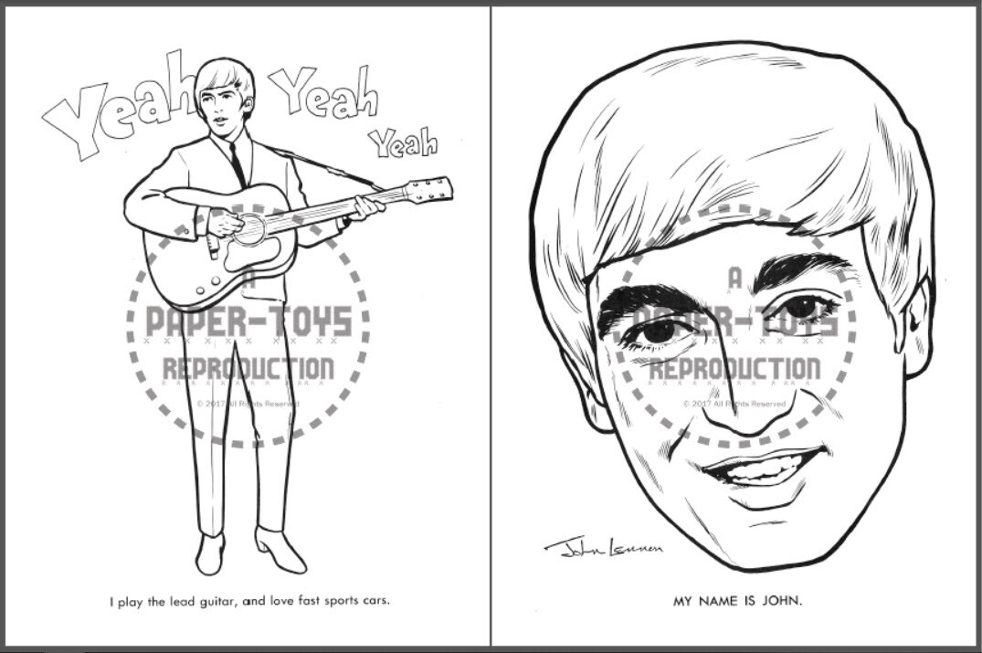Beatles Coloring Book Pages