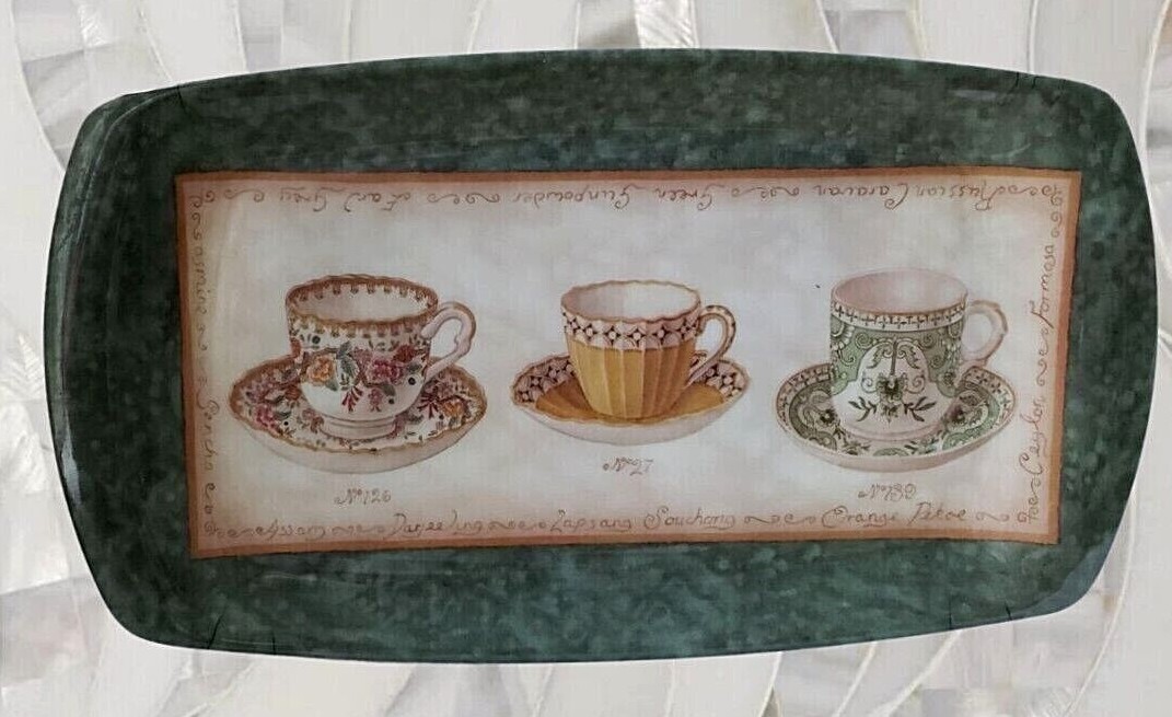 Vintage Wilscombe Melamine Teacup Cutting Board, Sandwich Tray & 2 ...