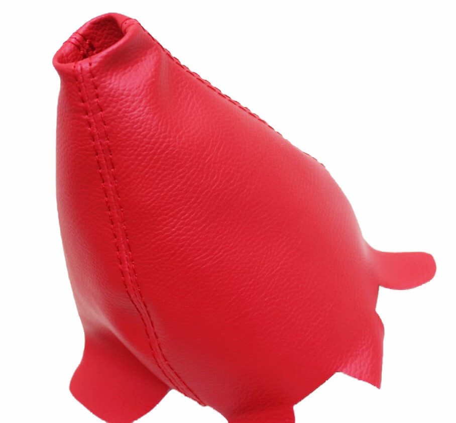 Fits 01-05 Honda Civic Synthetic Leather Manual Shift Boot Red w/Red ...