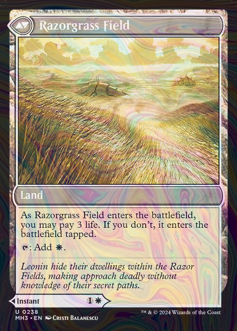Foil Razorgrass Ambush // Razorgrass Field - MH3 - 238 | MTG Card | eBay