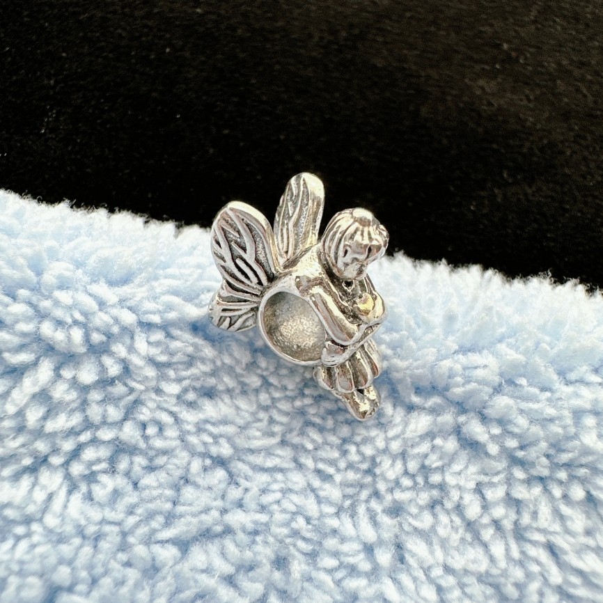 Pre-owned Pandora Silver Core Pipe Two-tone Gold Heart Forest Pixie ...