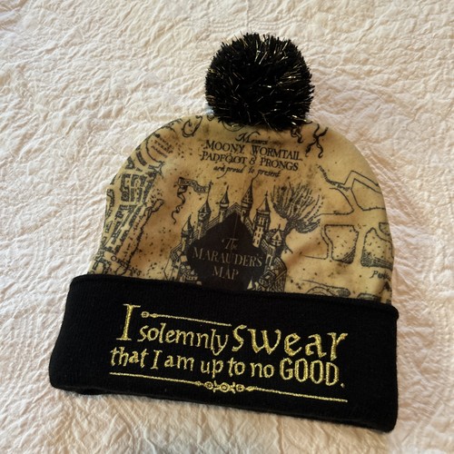 Harry Potter The Marauders Map Embroidered Beanie Hat One Size | eBay