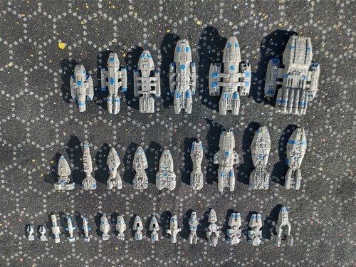 Battlestar Galactica Colonial Gaming Miniatures Fleet Blue, Combat ...