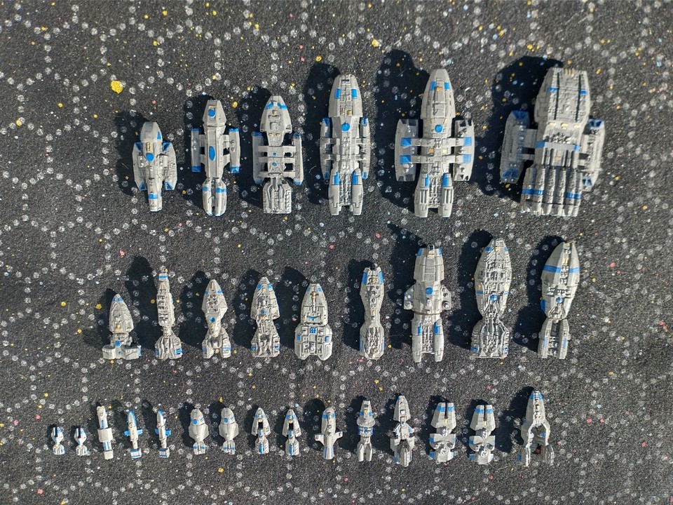 Battlestar Galactica Colonial Gaming Miniatures Fleet Blue, Combat ...