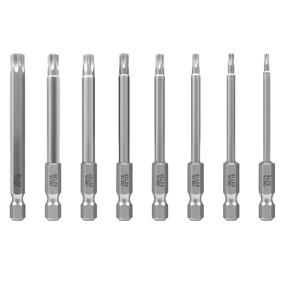 8pcs Security Tamper Proof Screwdriver Drill Bit 1/4" Hex Torx Head ...