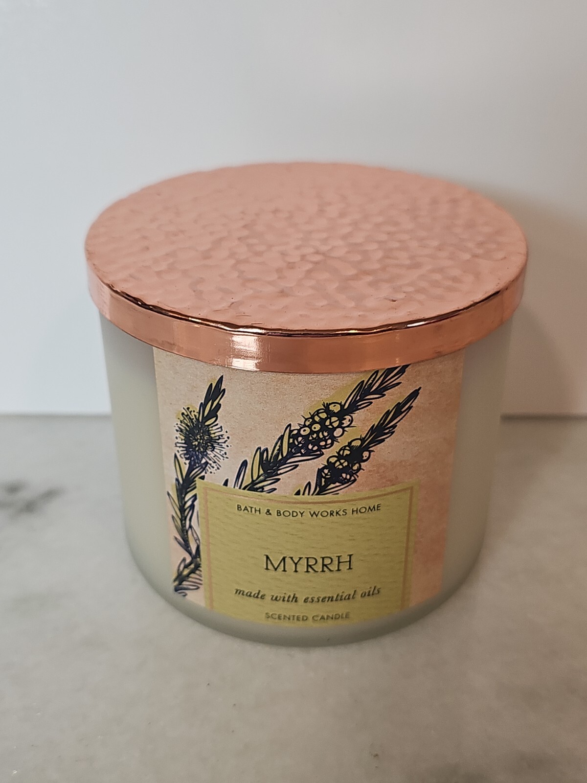 Bath & Body Works Myrrh 3-Wick Scented Jar/Container Candle ~Super Rare ...
