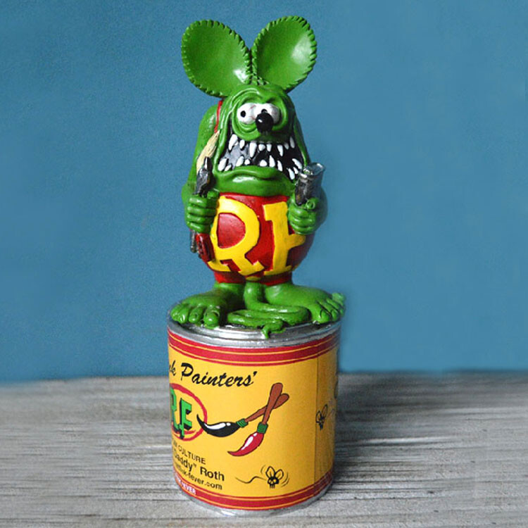 8" Rat Fink Fever Collection Ed Biig Daddy Roth Green Rat Fink Figure ...