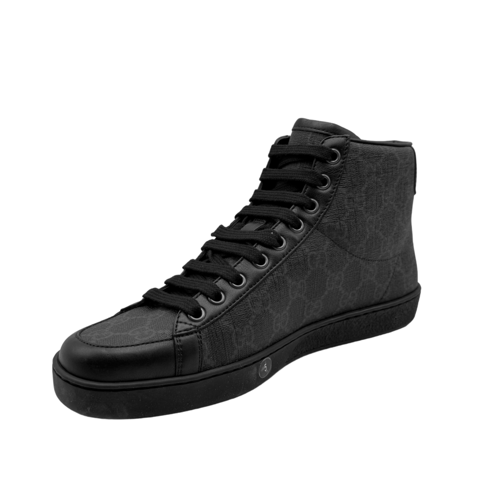 Gucci Men’s Guccissima GG Supreme Brooklyn High-Top Lace-Up Sneaker ...