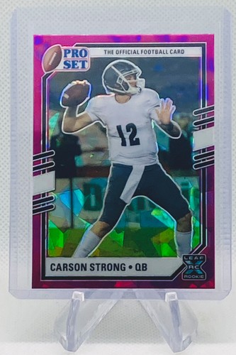 2022 Leaf Metal Pro Set Carson Strong Pink Crystal Parallel Rookie Card ...