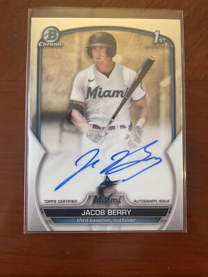 2023 Bowman Jacob Berry Chrome 1st Prospect Auto Autograph #CPA-JB | eBay