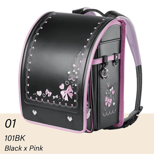 Randoseru Backpack Japanese School Bag Heart Ribbon bow Embroidery ...
