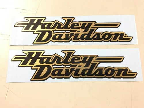Harley-Davidson Dyna FXR Gas Tank Stickers Decals | Black Gold | OE