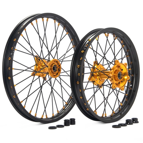 21" 19" Spoked Wheels Set for SUZUKI RMZ250 RMZ450 05-24 Gold Hubs ...