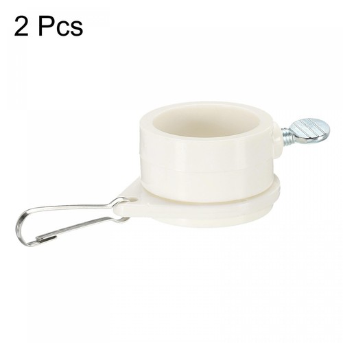 Flag Pole Rings Mounting Clips Rotating Fasteners 32mm x 27mm White ...