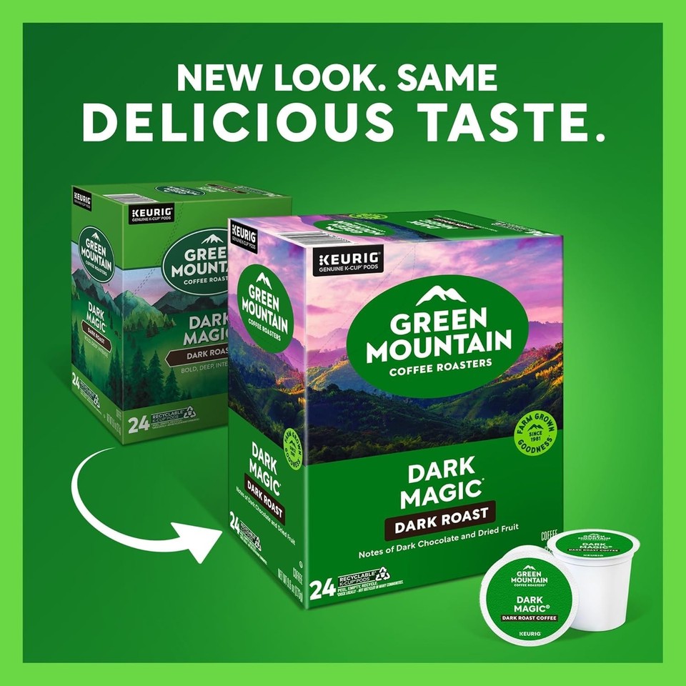 Green Mountain Dark Magic Coffee K-Cup Pods Dark Roast 96 Count | eBay