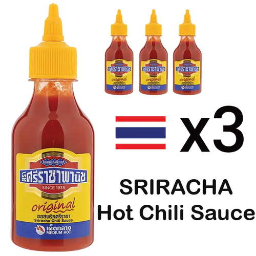 SRIRACHA PANICH Yellow Chili Sauce Hot 230ml. Pack3 Thailand Original ...