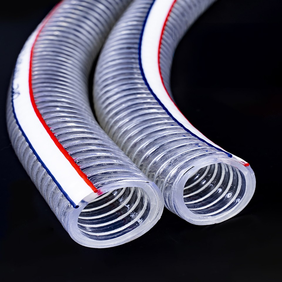 Heavy Duty Braided Wire Reinforced Clear Flexible PVC Hose Pipe - Water ...