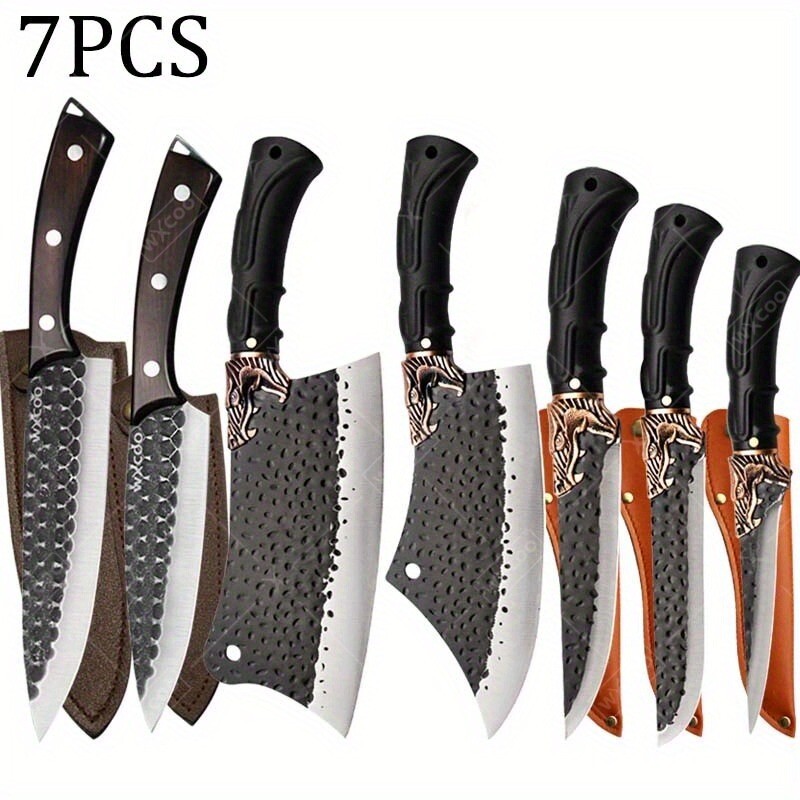 Sharp Kitchen Chef Knife Set Butcher Knife Meat Cleaver Vegetable ...
