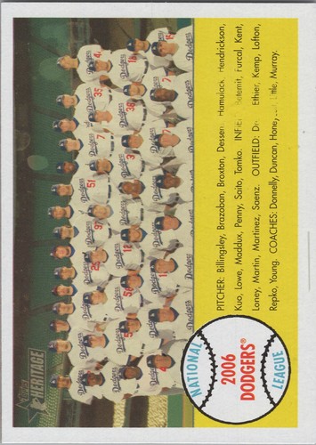 2007 Topps Heritage #71 Los Angeles Dodgers CL, TC | eBay