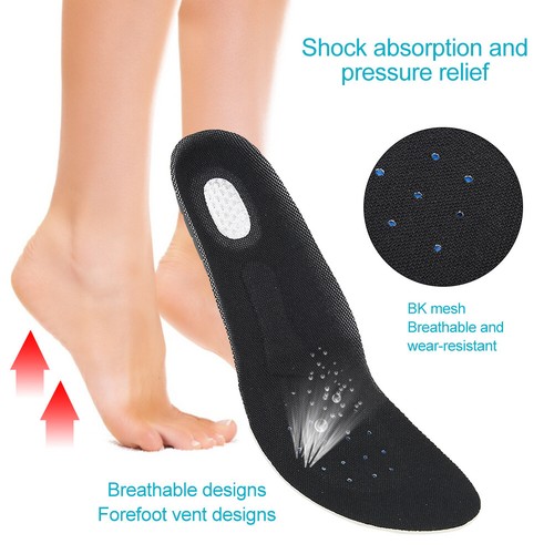 2 Pairs Sports Unisex Breathable Foot Pad Pain Relief Shock Absorption ...