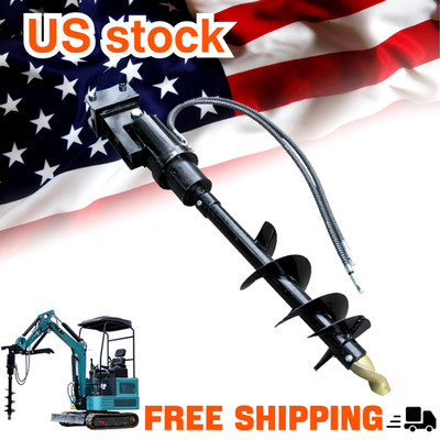 Hydraulic Auger Attachment Mini Excavator Post Hole For 1.5-2.2Ton ...