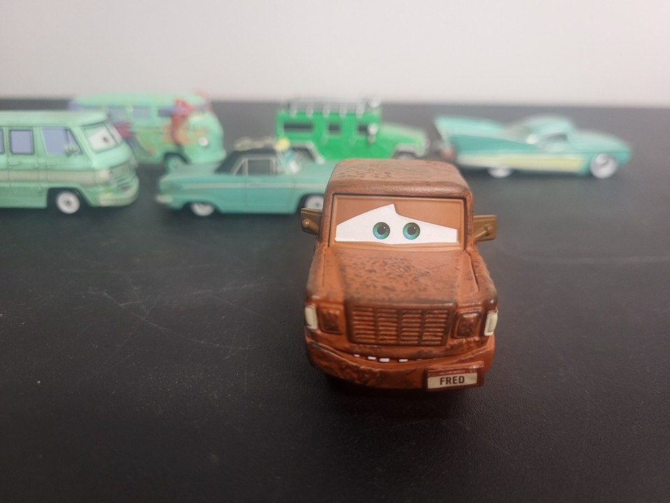 Used LOT Mattel Disney Pixar 6 Cars Diecast Tuf Gue TJ Rusty Dusty Rust ...