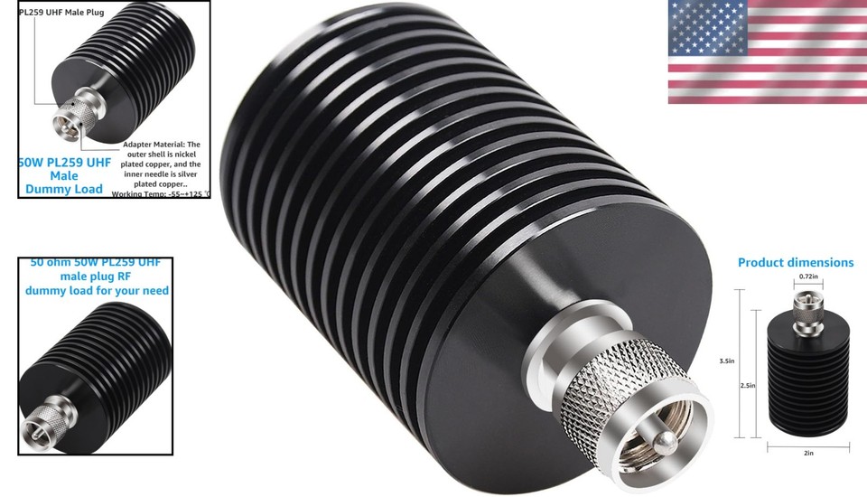 50W UHF Dummy Load 50 Ohm DC-520MHz PL259 RF Equipment | eBay