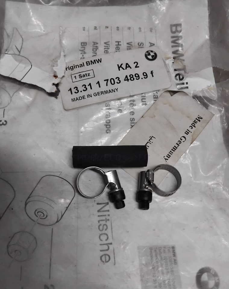 ORIGINAL BMW E30 E36 E34 Petrol Fuel Rail Feed Hose Pipe Line ...