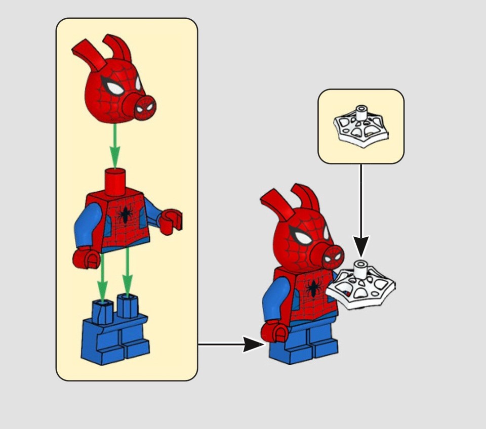 LEGO Marvel Spider-Man Daily Bugle 76178 Minifigure Spider-ham SH0638 ...