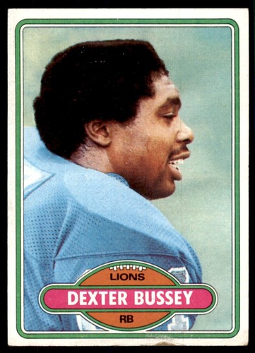 1980 Topps Dexter Bussey Football Card Detroit Lions #66 | eBay