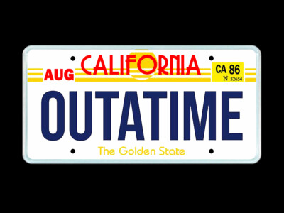 "Back To The Future" COLOR BTTF OUTATIME License Plate decal sticker | eBay