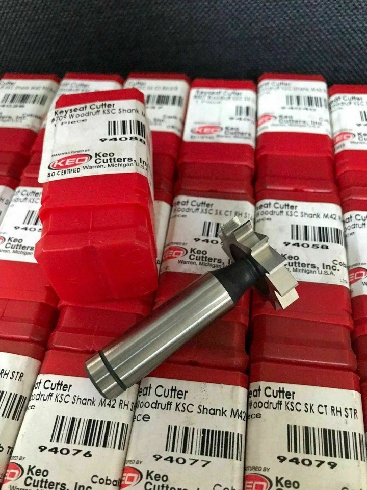 1x NEW KEO Woodruff Keyseat Cutter KSC #609 CT RH Straight 1-1/8x3/16 ...