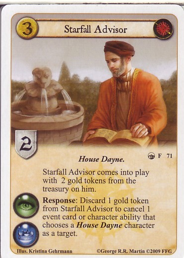 3 x Starfall Advisor AGoT LCG 1.0 Game of Thrones The Wildling Horde 71 ...