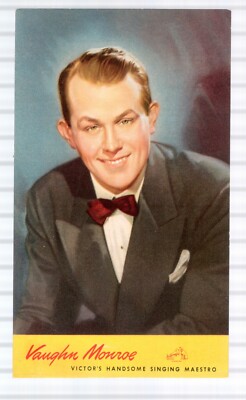 VAUGHN MONROE - SINGER - POSTCARD - RCA VICTOR SERIES MUSIC RELATED ...