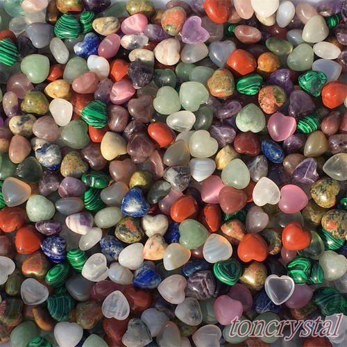 wholesale 500pcs Mini Crystal Love Heart Carved Mix Natural Quartz ...